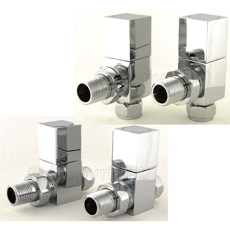 Cubic Chrome Angled Rad Valve(Pair) – Plumbcall Official